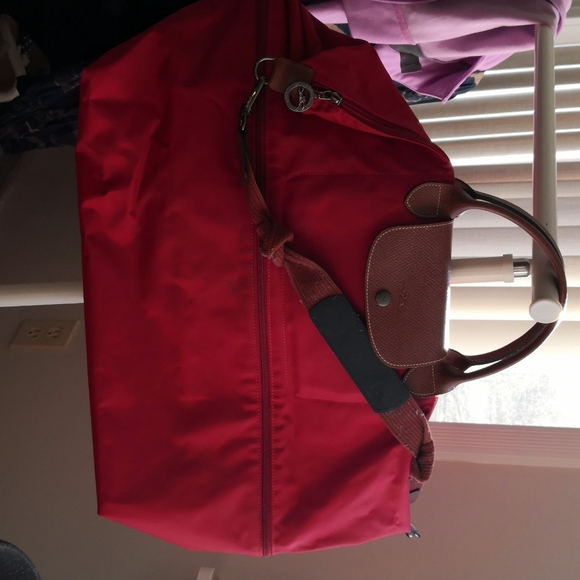 Longchamp | Bags | Longchamp Red Travel Bag | Poshmark